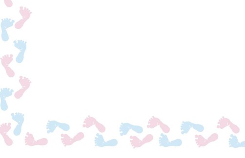 Pink Baby Feet Border